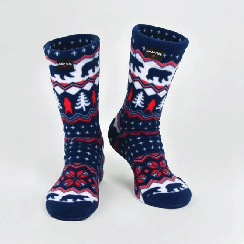 Polar Feet Fleece Socks - Polar Bear - Polar Feet® LLC