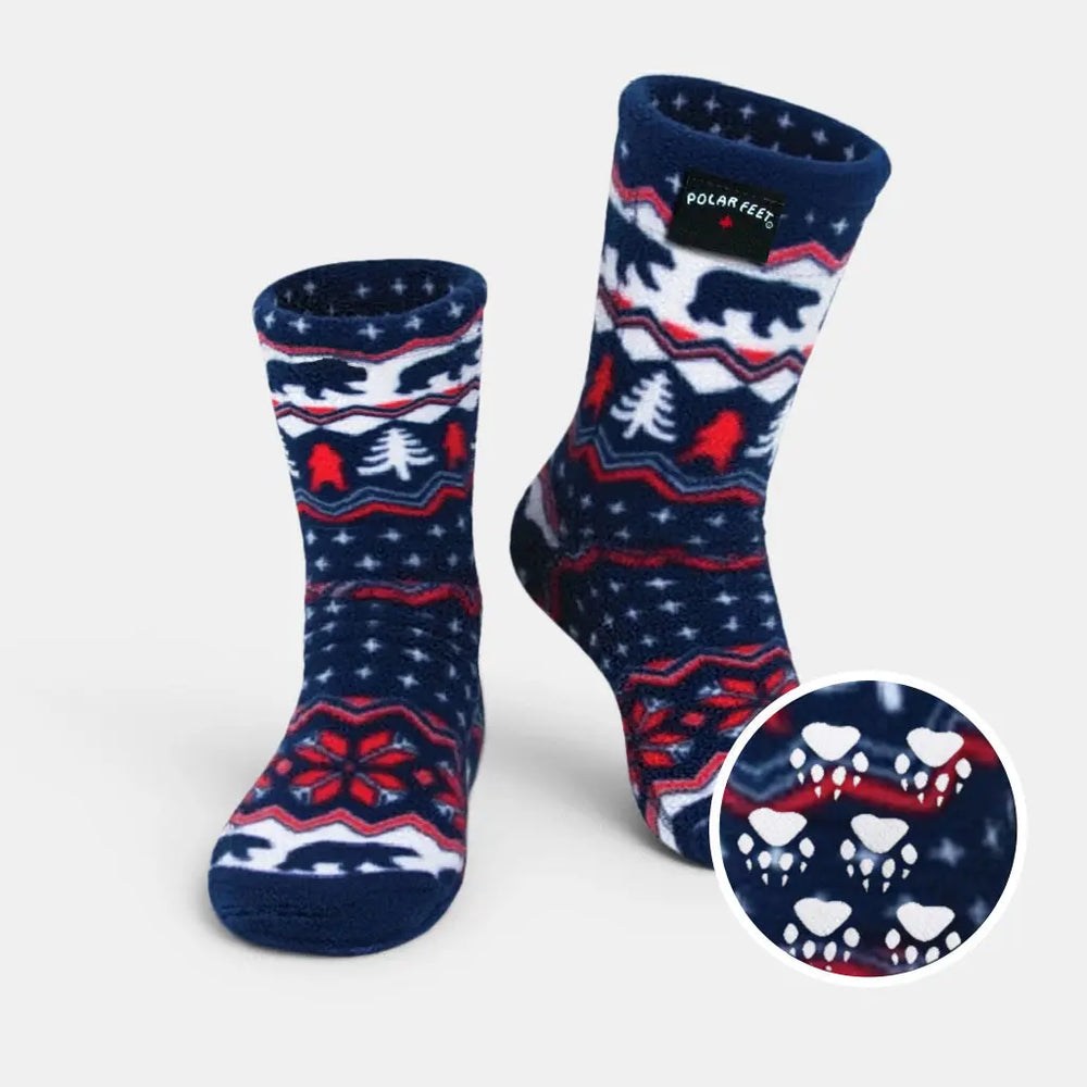 Polar Feet Fleece Socks - Polar Bear - Polar Feet® LLC